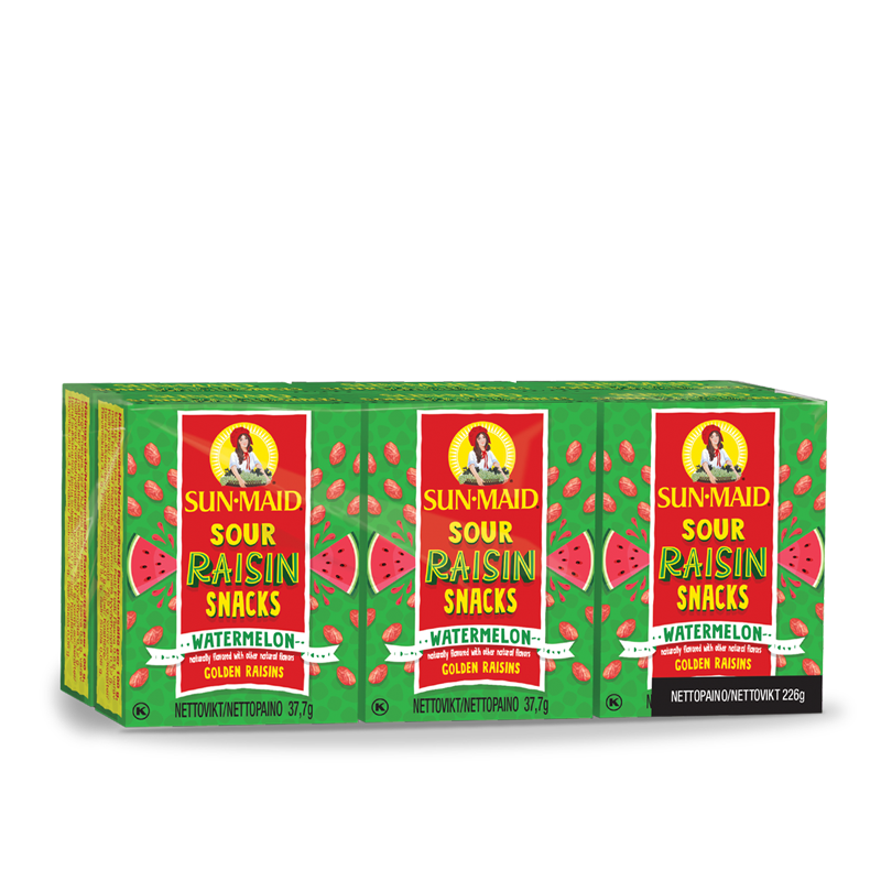 Sun-Maid Sour Raisin Snacks Watermelon 6-pack - Sun Maid Sverige